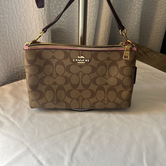 Coach | Bags | Coach Crossbody Purple Coach Logo | Poshmark